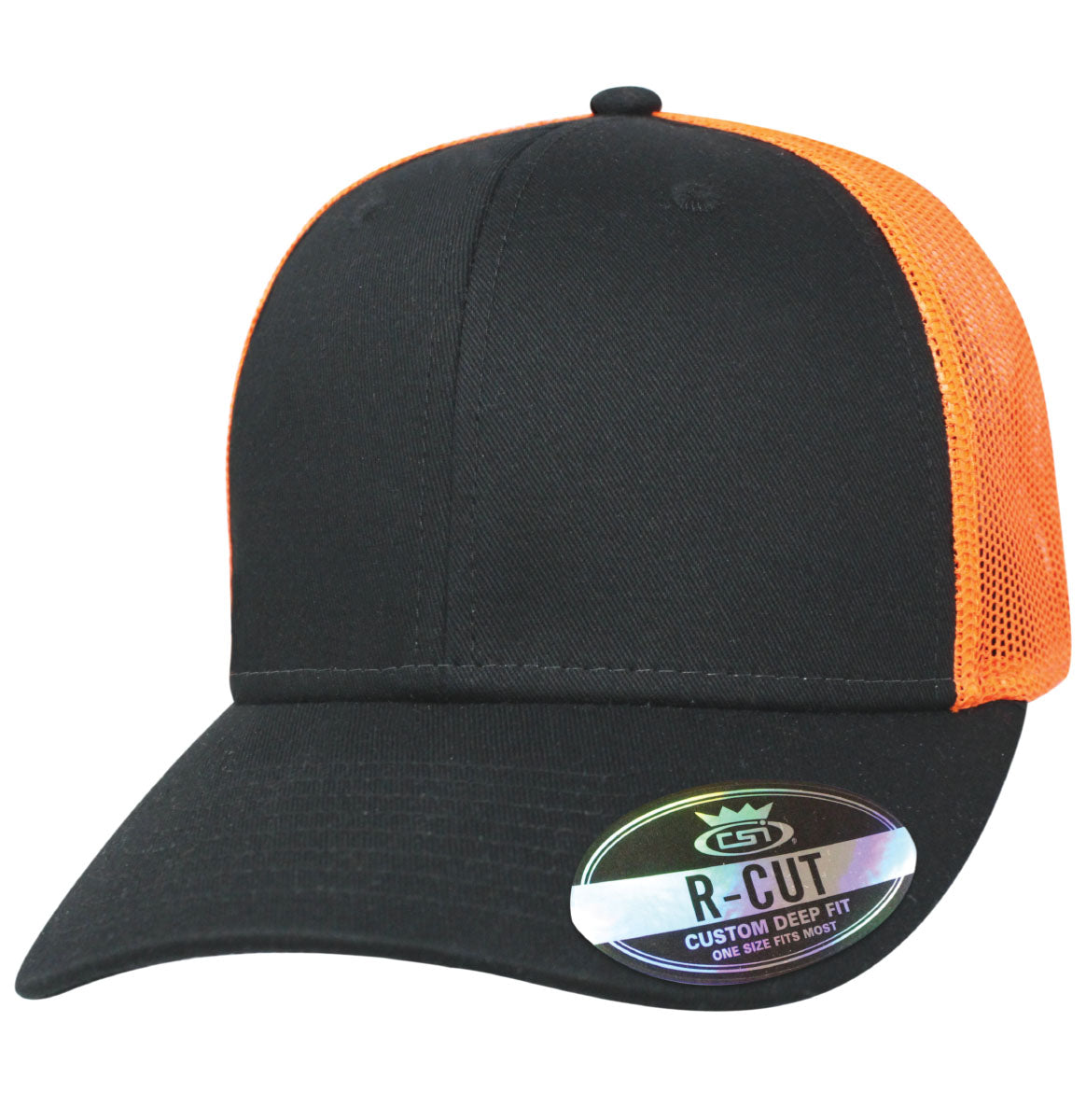35RCT Reinforced Front Mesh Back Blank Cap - Black / Orange – Capsmith Inc