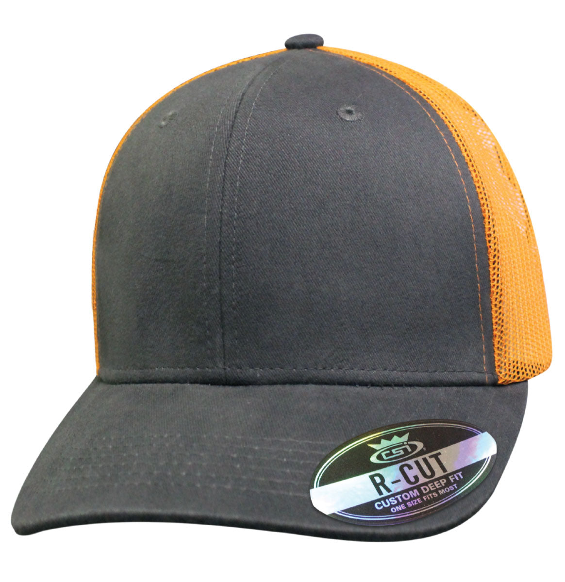 35RCT Reinforced Front Mesh Back Blank Cap - Gray / Orange – Capsmith Inc