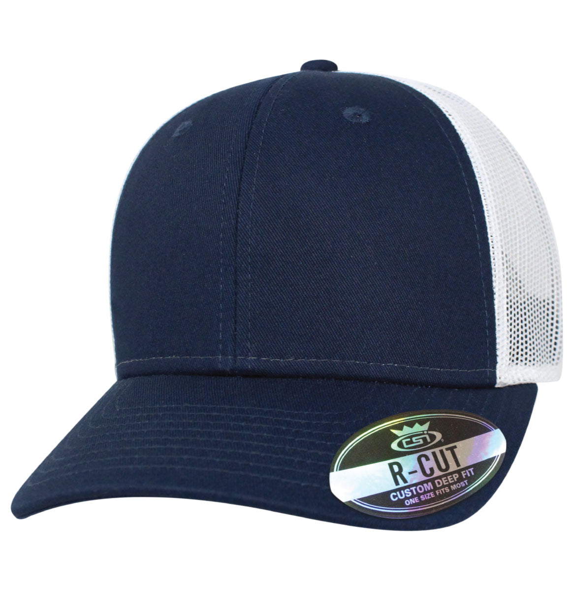 35RCT Reinforced Front Mesh Back Blank Cap - Navy / White – Capsmith Inc