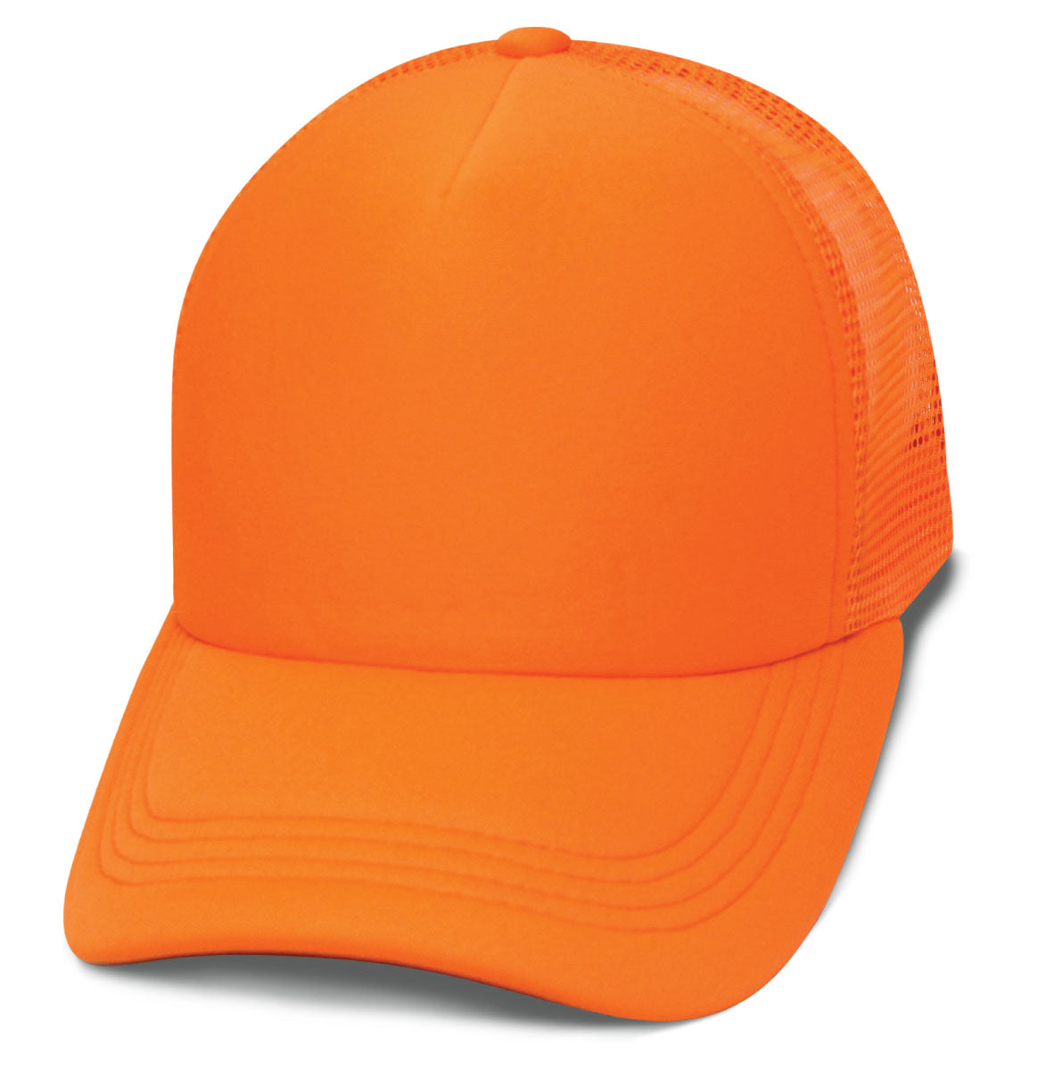 *57SS Polyfoam Front Neon Mesh Back Blank Cap - Neon Orange – Capsmith Inc