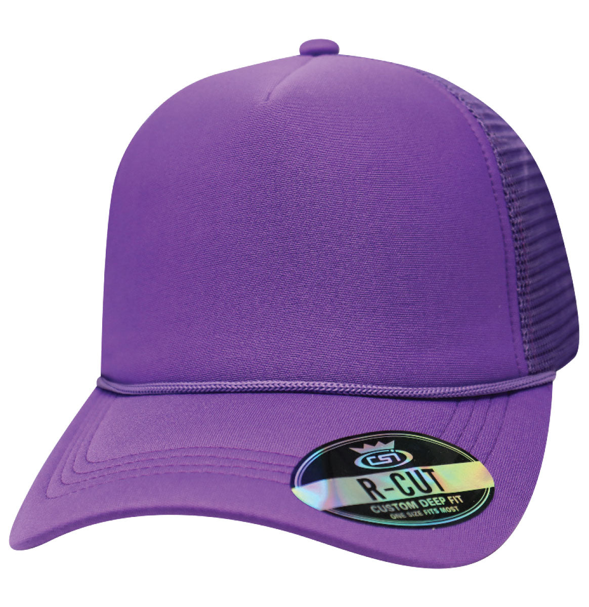 57SSR Polyfoam Front Mesh Back with Rope Blank Cap - Purple – Capsmith Inc