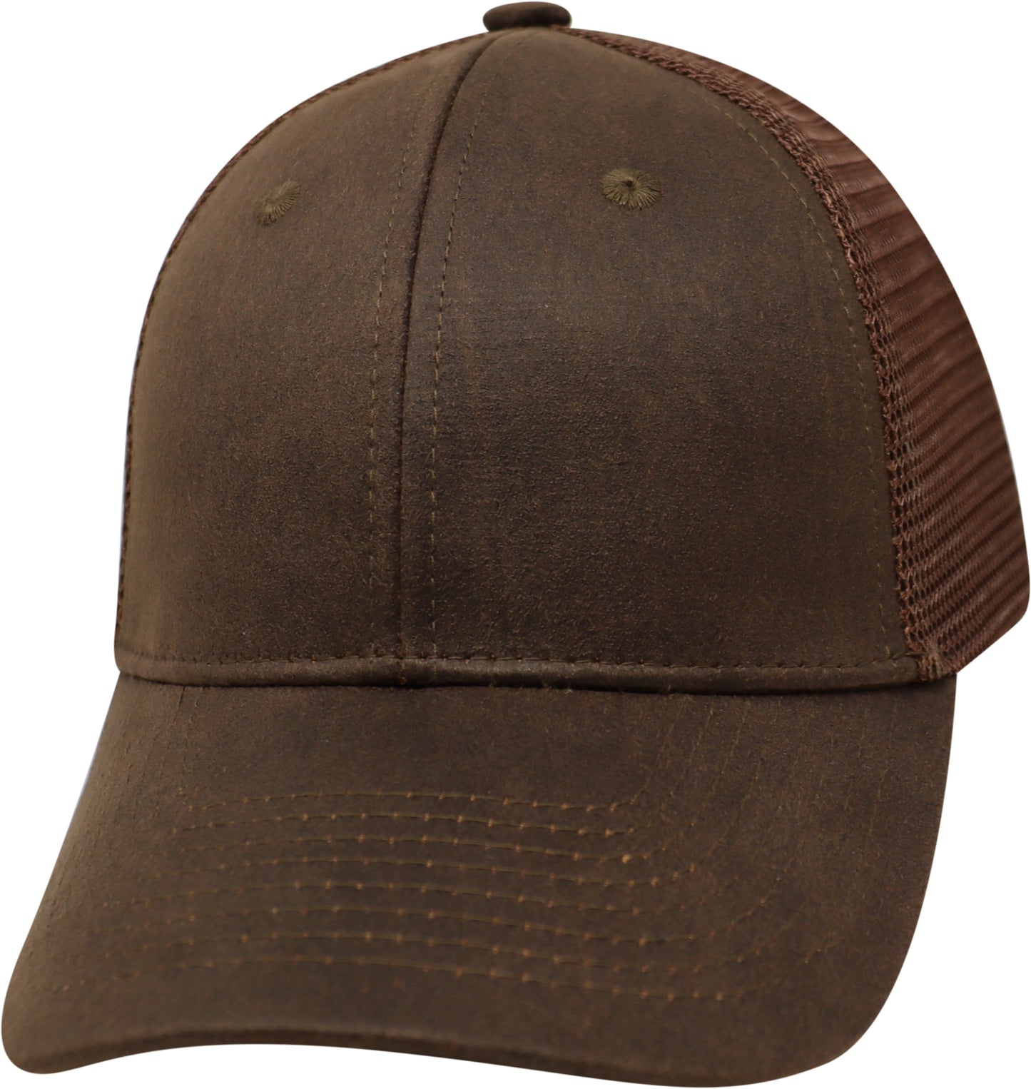 Waxed Cotton Solid - Brown Mesh – Capsmith Inc