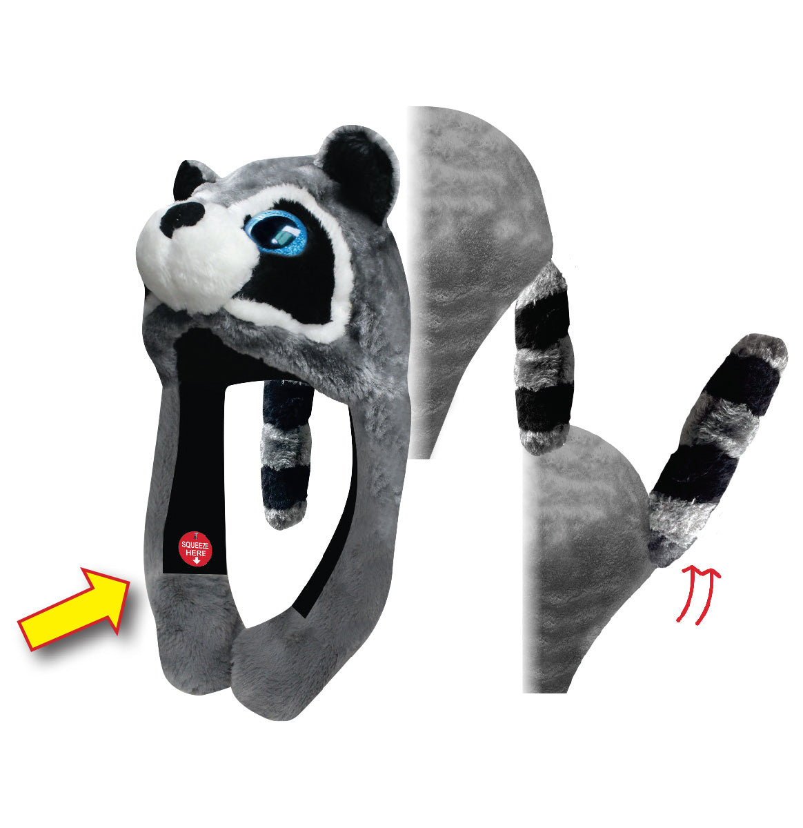 Action Big Eye Critter Caps: Raccoon – Capsmith Inc