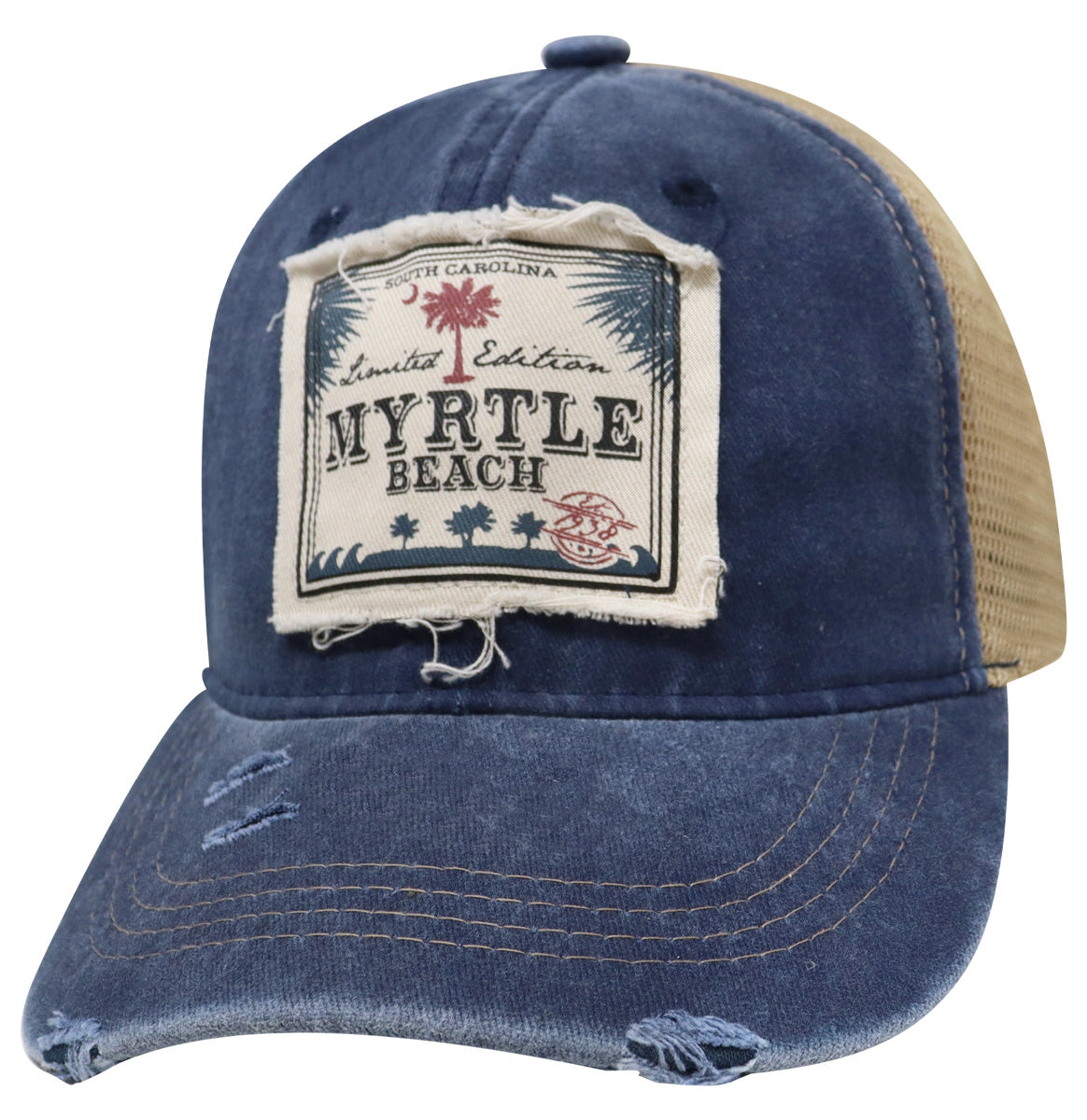 Rum Label Navy/Khaki Myrtle Beach – Capsmith Inc
