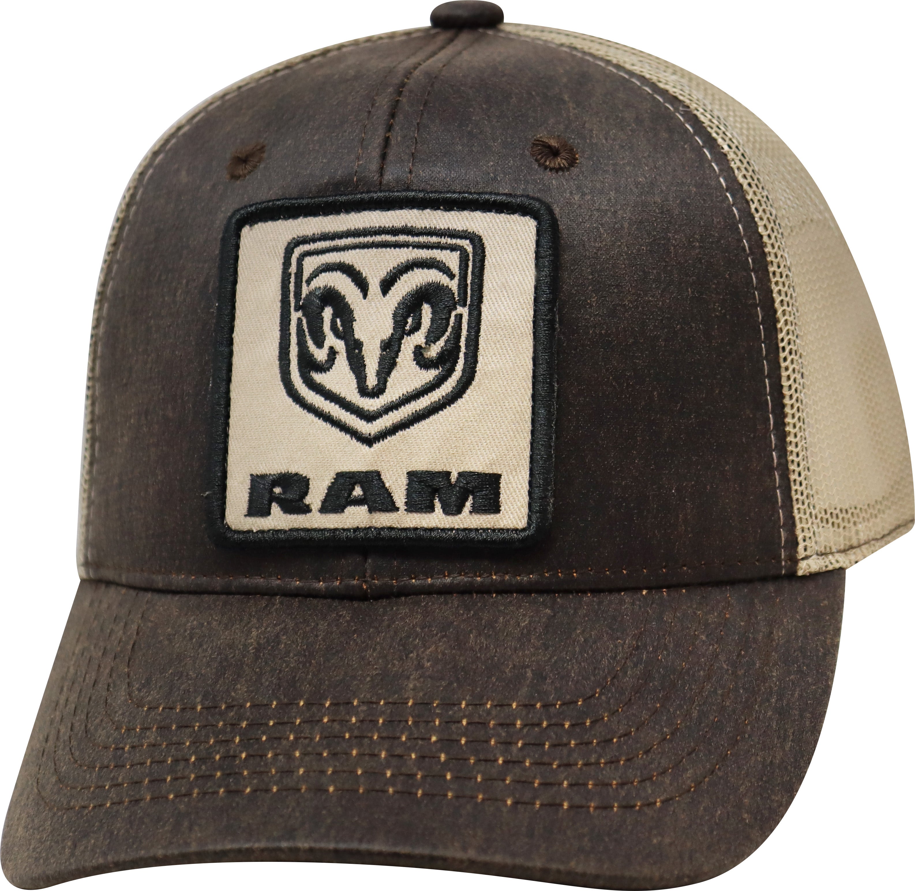 Ram Patch Brown w/Tan Mesh – Capsmith Inc