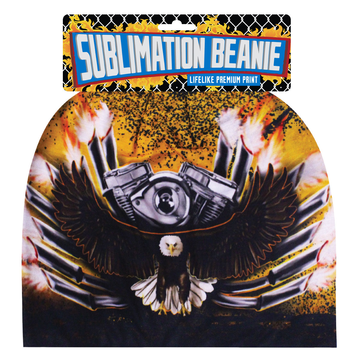 *Sublimation Beanie: Biker Eagle – Capsmith Inc